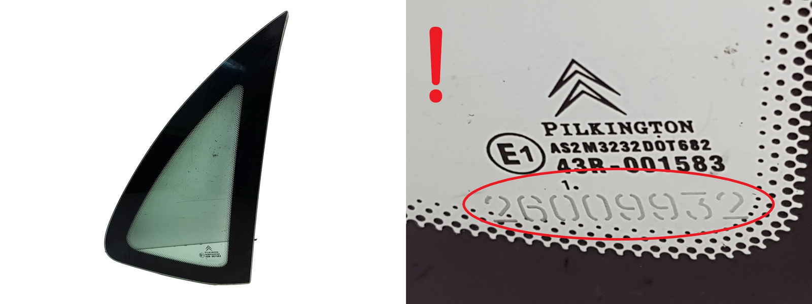 Body Window Right Rear 9204H0 Citroen C3 AS2 DOT682